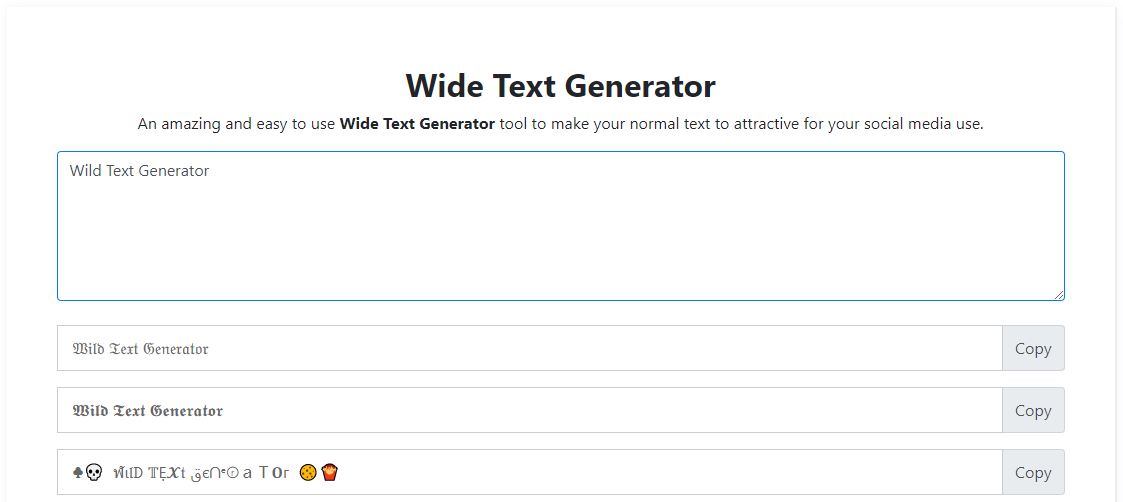 Wide Text Generator [Easy Copy & Paste]