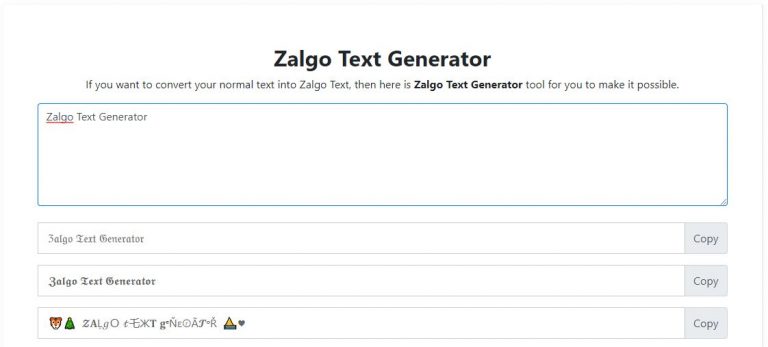 Zalgo Text Generator (Zalgo Text/Font Copy & Paste)