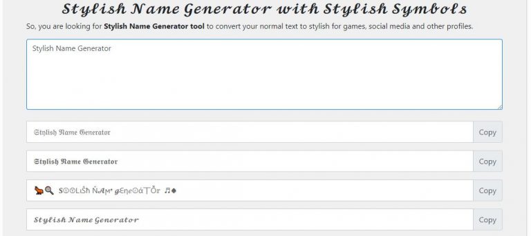 Stylish Name Generator (Stylish and Cool Name Free)